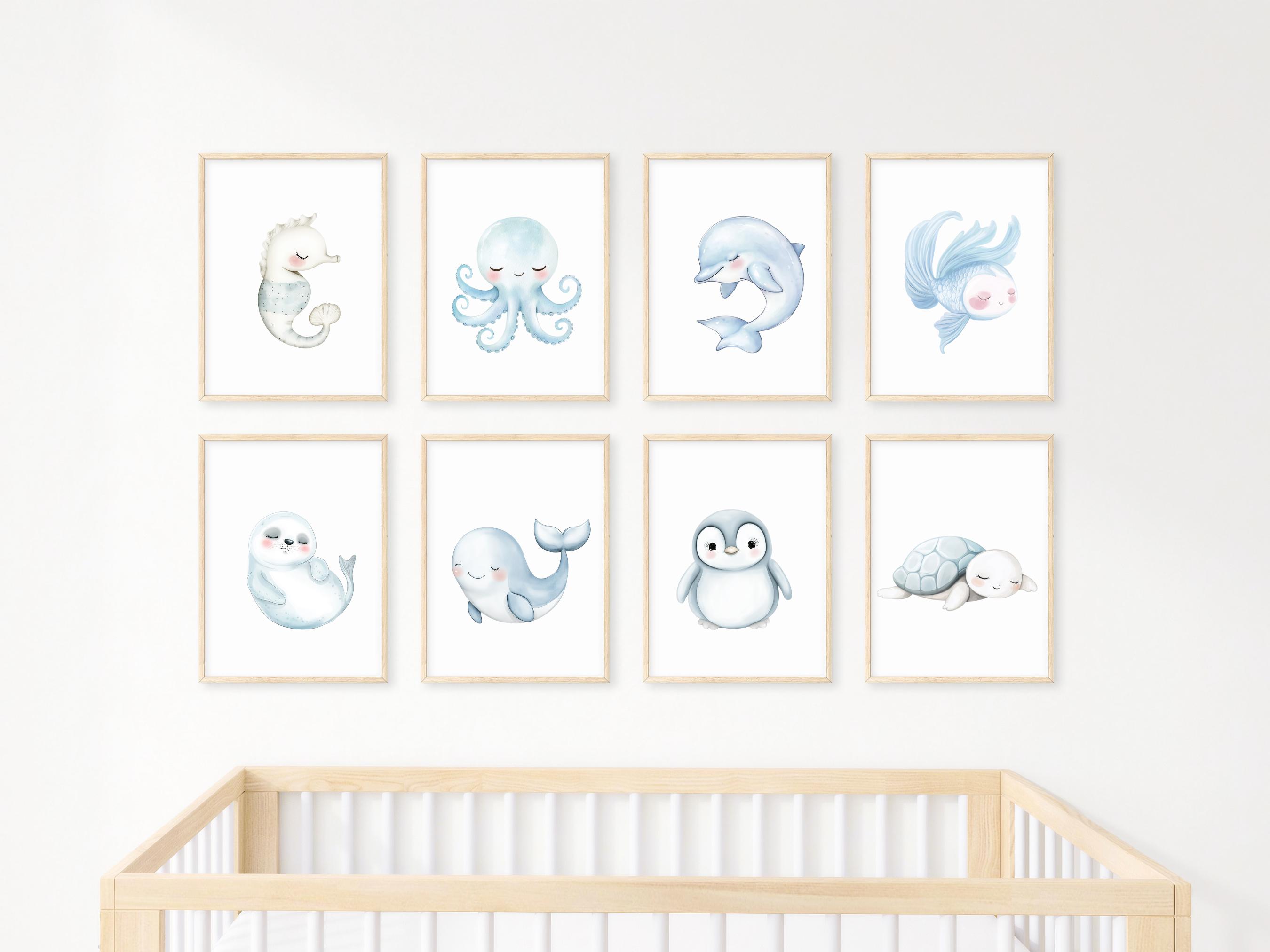 Cute Ocean Animals Clipart -under the Sea Watercolor Clipart - Sea ...