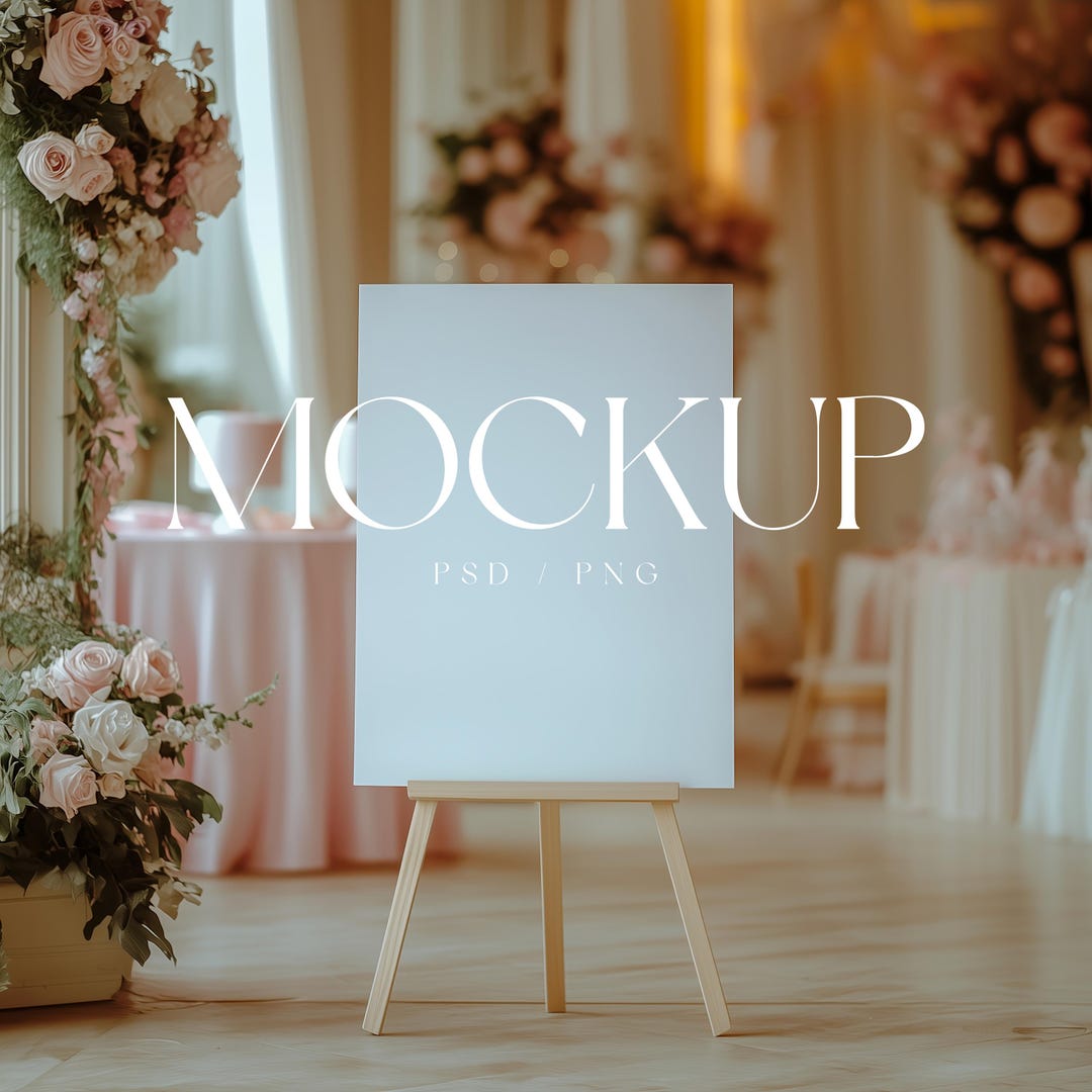 Welcome Sign Mockup - 18x24 Easel Mockup - PSD Smart Object - Baby ...