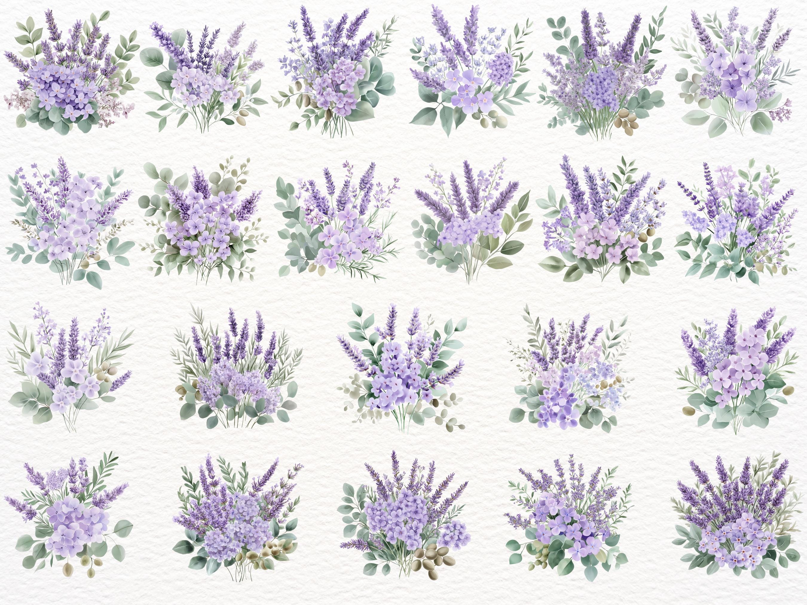 Watercolor Floral Clipart, Wedding Clipart, Watercolor Flower Clipart ...