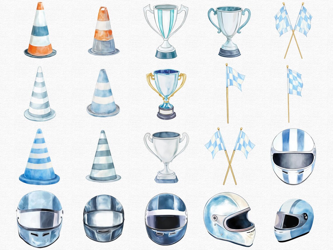 Watercolor Blue Racecar Clipart - Racing Car Clipart - Racecar PNG ...