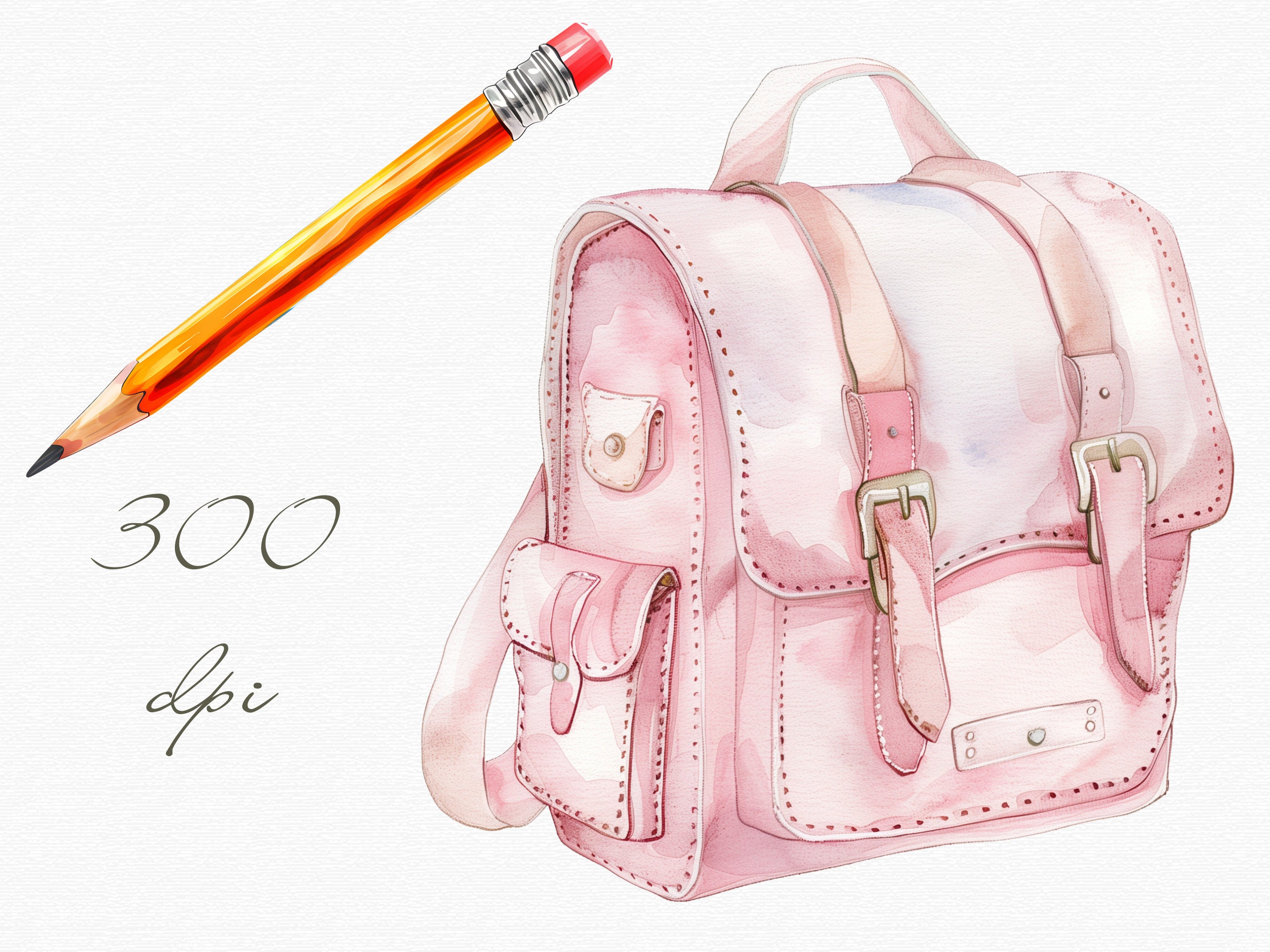 Watercolor Back to School Clipart, School Clipart Set, Student Clipart ...