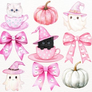 Halloween Watercolor Clipart PNG - Halloween Black Cat - Ghost Clipart ...