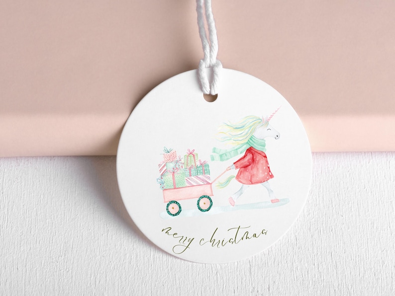 Watercolor Unicorn Christmas Clipart: Whimsical PNG Images (digital ...