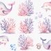 Pink Sea Animals Clipart, Little Sea Animal Clipart, Undersea ...
