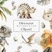Dinosaur Watercolor Clipart Set - Prehistoric Clipart - Watercolor ...