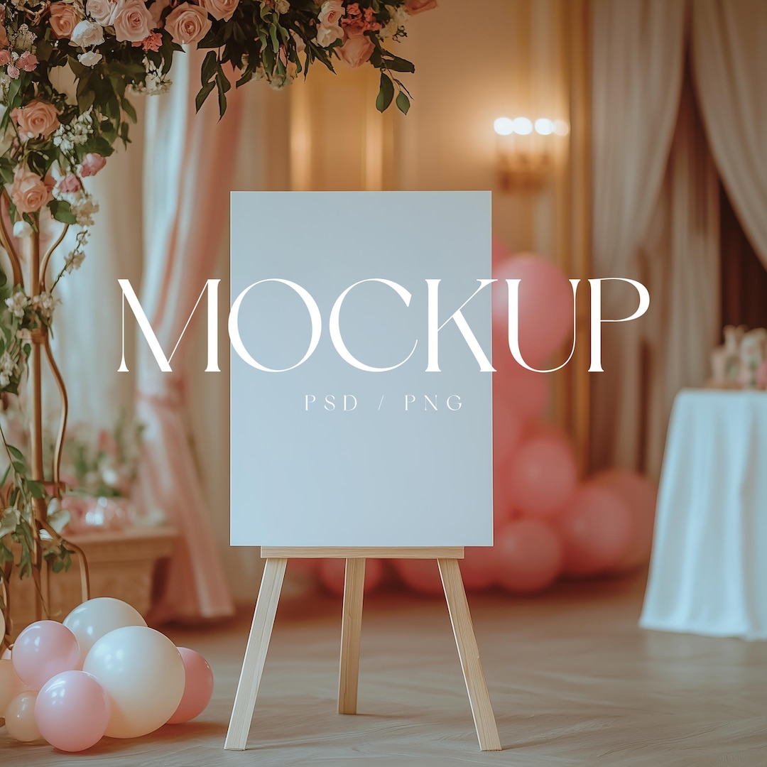 Welcome Sign Mockup - 18x24 Easel Mockup - PSD Smart Object - Baby ...