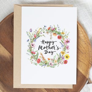 Watercolor Mother's Day Clipart, Happy Mother's Day Clipart, Floral ...