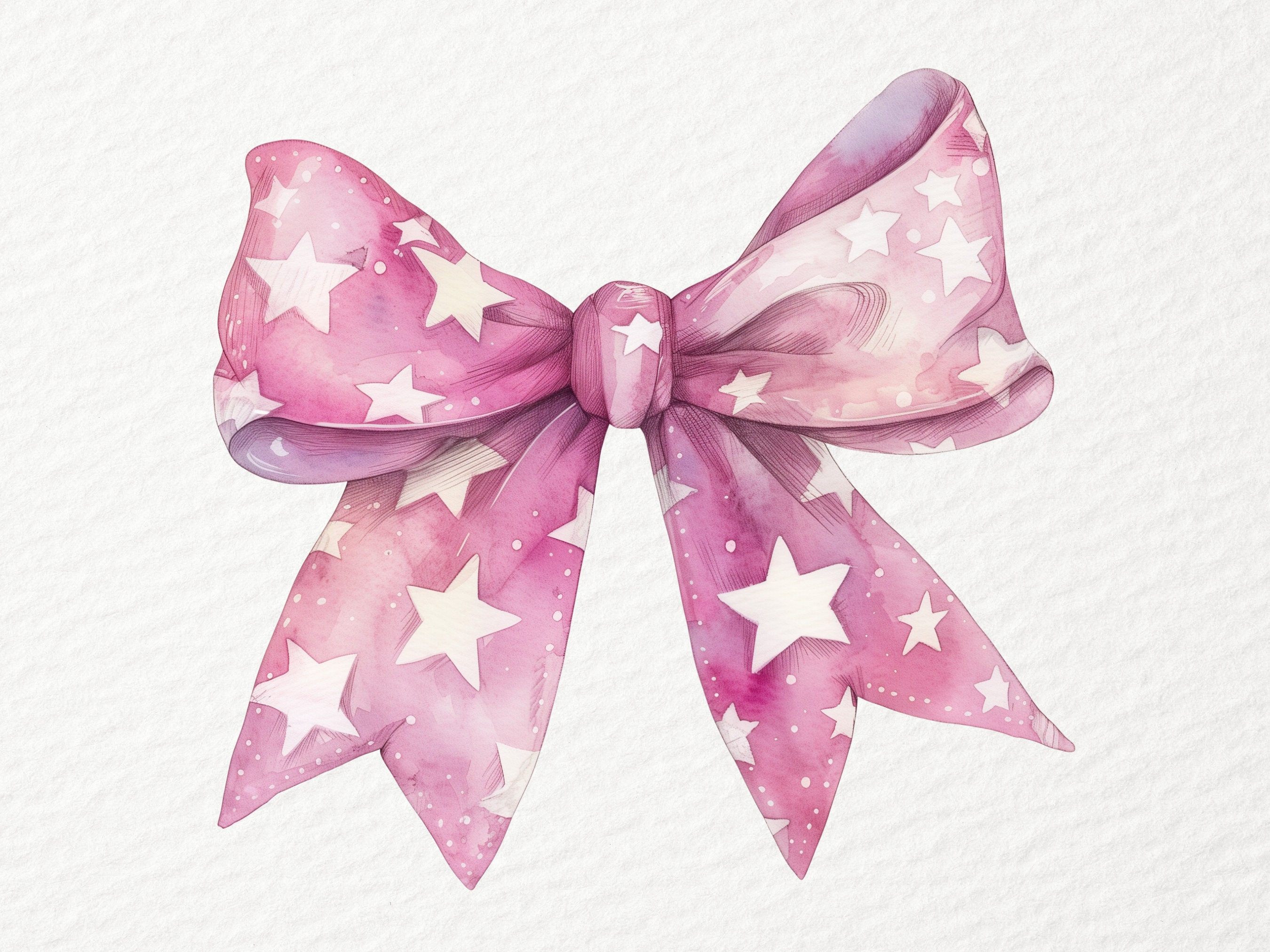 Watercolor Pink Bows Clipart - Dusty Pink Ribbon Bow - Pink Gingham Bow ...