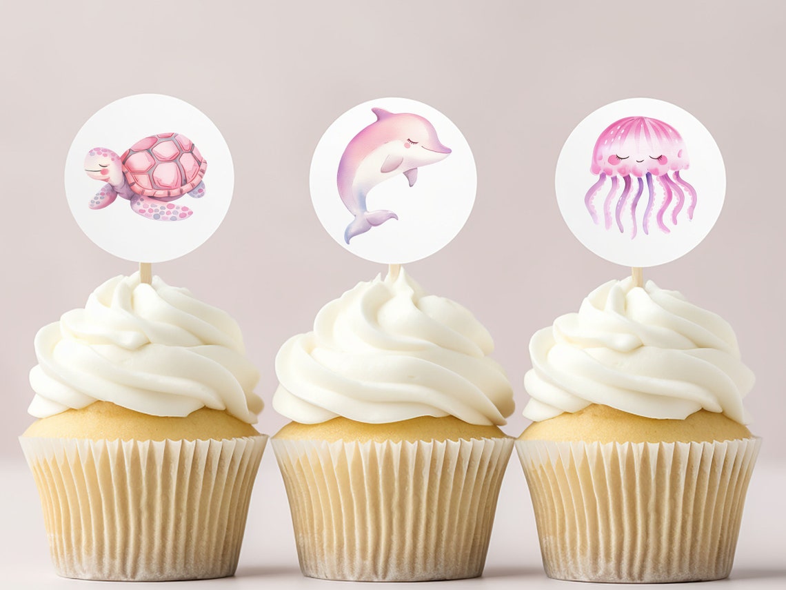 Pink Sea Animals Clipart, Little Sea Animal Clipart, Undersea ...