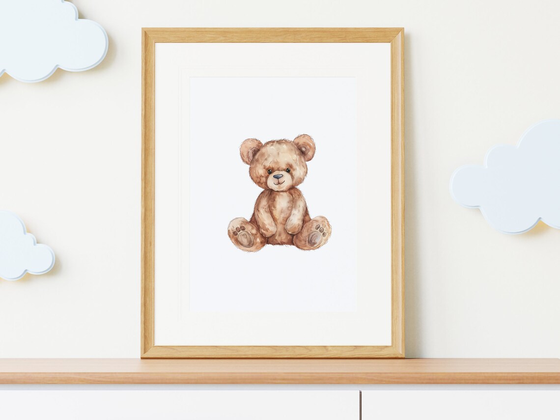 16 Teddy Bear Watercolor Clipart PNG Digital Download Teddy Bear Baby ...