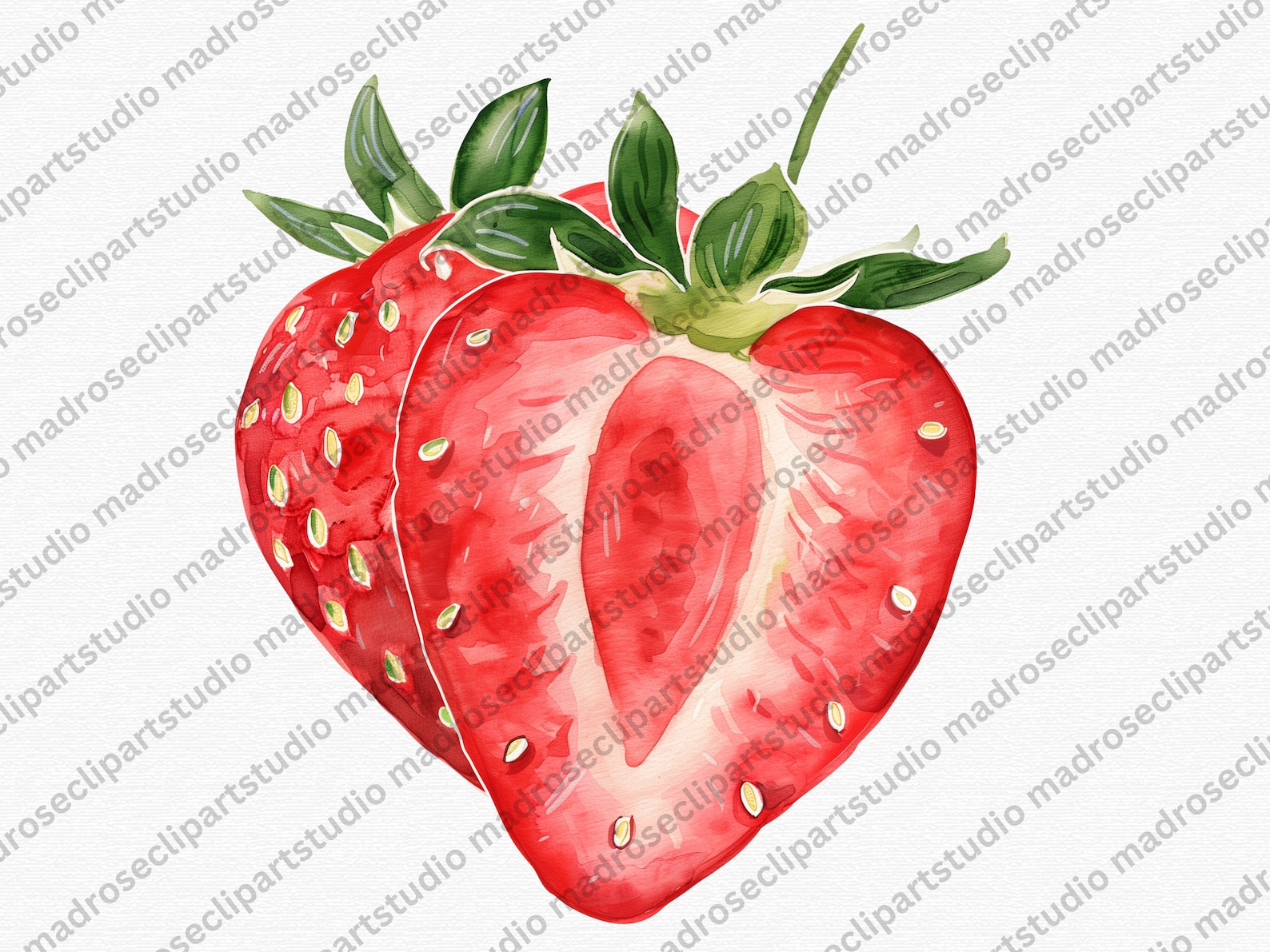 Watercolor Strawberry Clipart Strawberry PNG Strawberry Pattern Fruit ...
