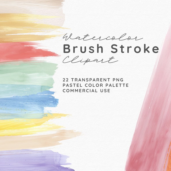 Brush Stroke Clipart - Etsy Canada