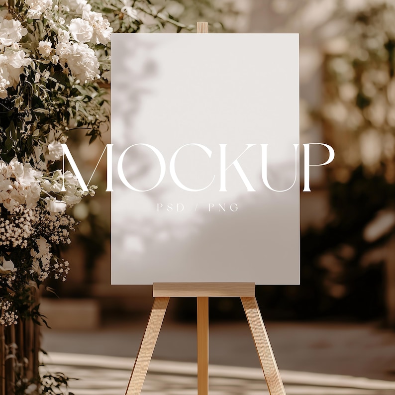 Wedding Welcome Sign Mockup - 18x24 Easel Mockup - Birthday Party ...