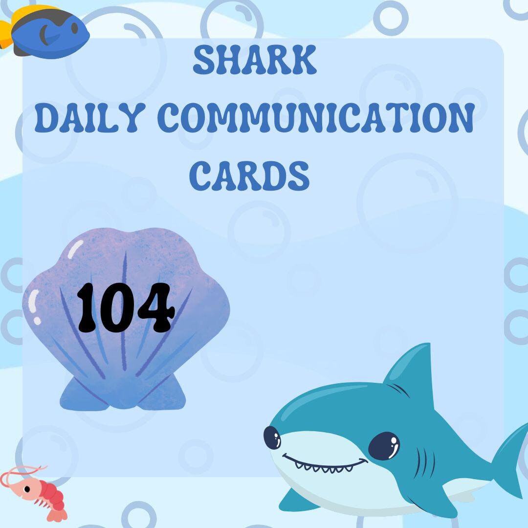 SHARK Daily Communication Cards | AUTISM, Non-verbal, Semi Verbal, Adhd ...