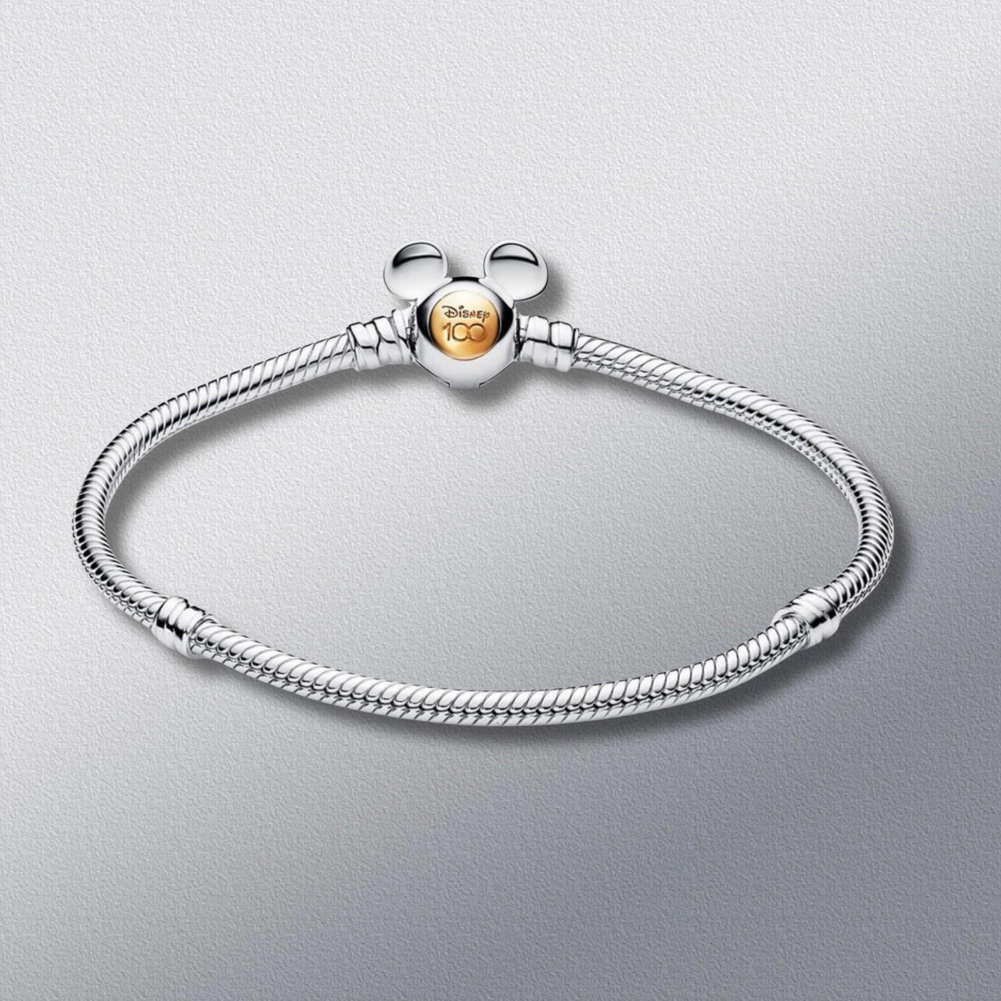 Disney Series/100th Anniversary Snake Chain Bracelet/s925 Silver/beaded ...