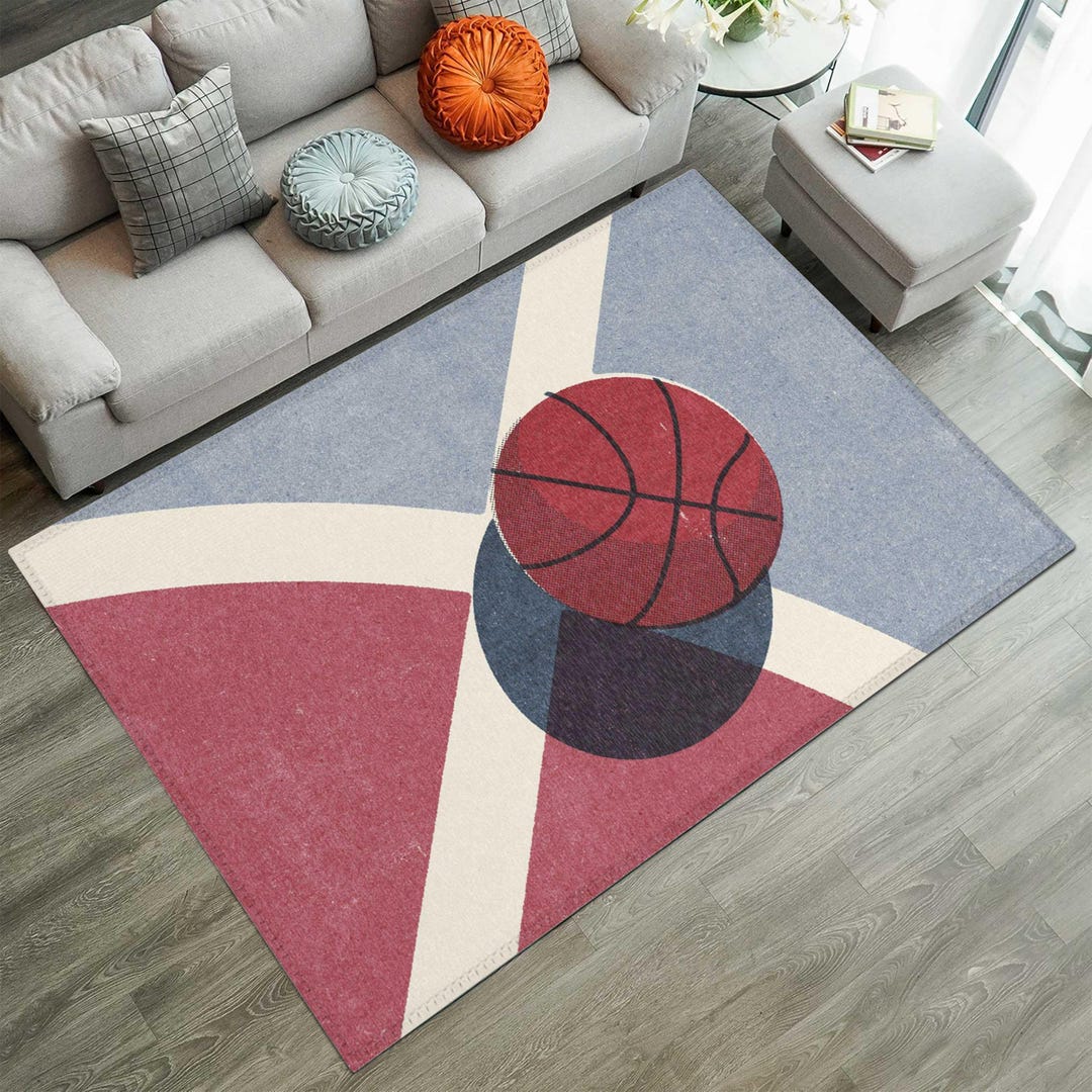 Basketball Rug, NBA Rug, NBA Fan, Modern Rug, Kids Room Rug, Custom Rug ...