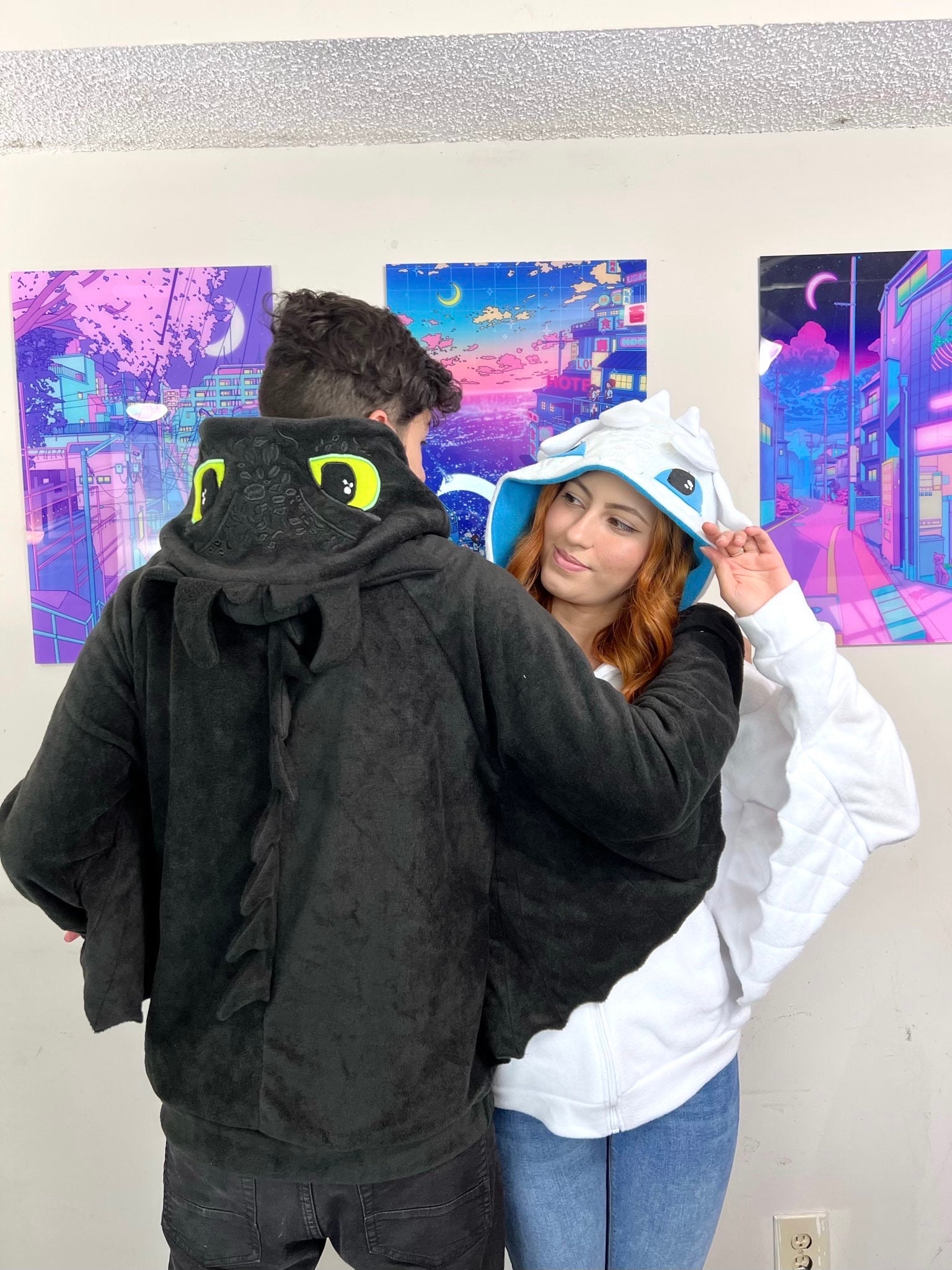 Toothless Night Fury Hoodie Unisex Black , Hoodie Toothless Gift for ...