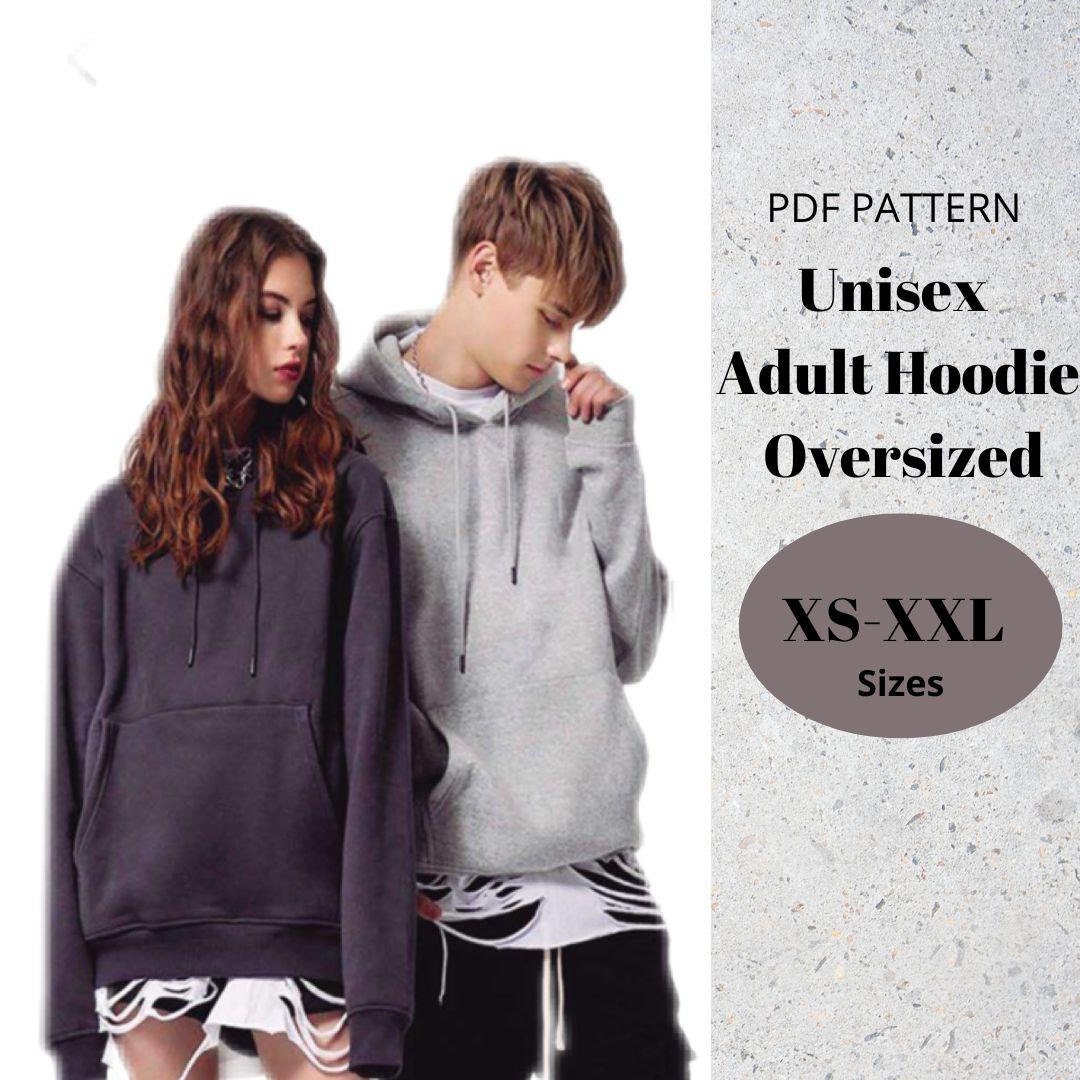 Oversized Hoodie Sewing Pattern for Men and Women XS-XXL ,easy Digital ...
