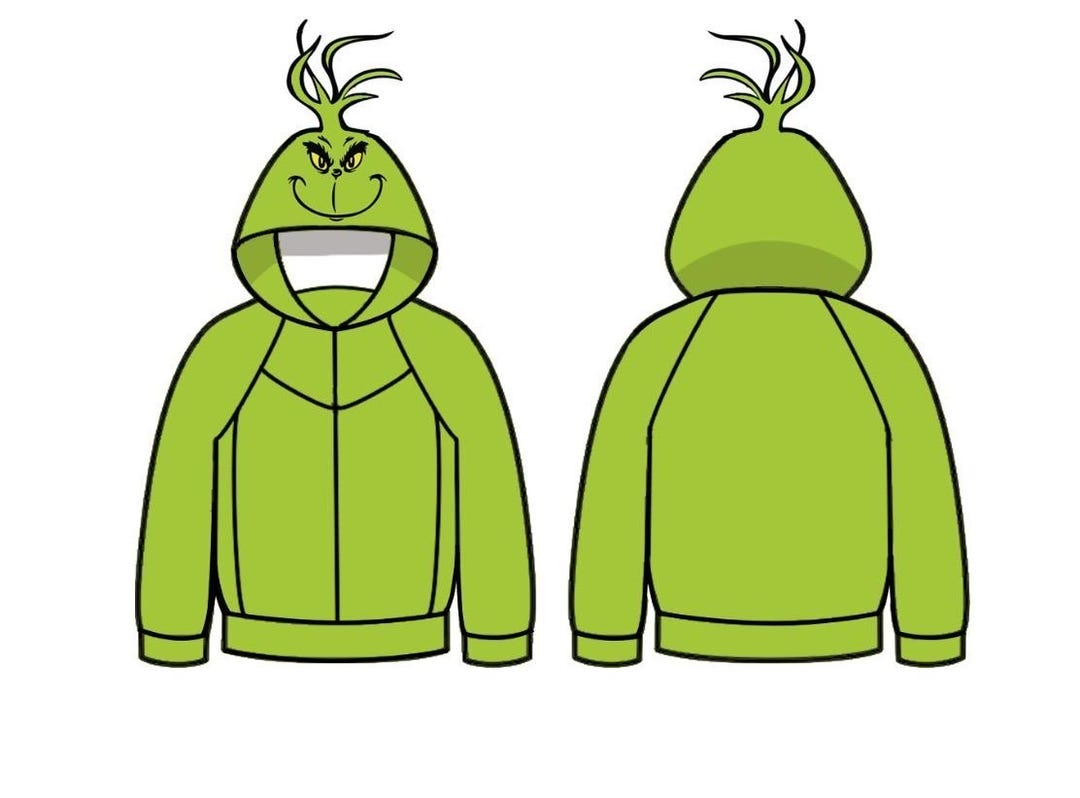 Grinch Hoodie,comfy Grinch-inspired Hoodie With Cozy Hood perfect for ...