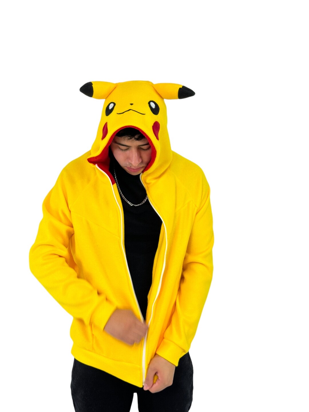 Pikachu Hoodie, Pokemon Hoodie, Pikachu Hoodie Costume, Pikachu Cosplay ...