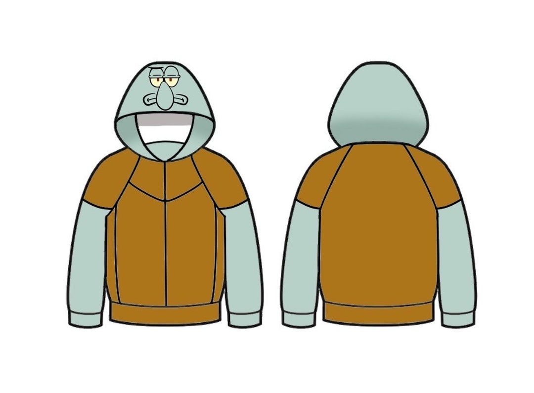Squidward Hoodie, Squidward Costume, Squidward Cosplay, Squidward Ugly ...