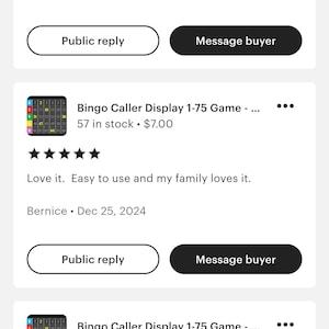 Bingo Caller Display 1-75 Game - Powerpoint - Etsy
