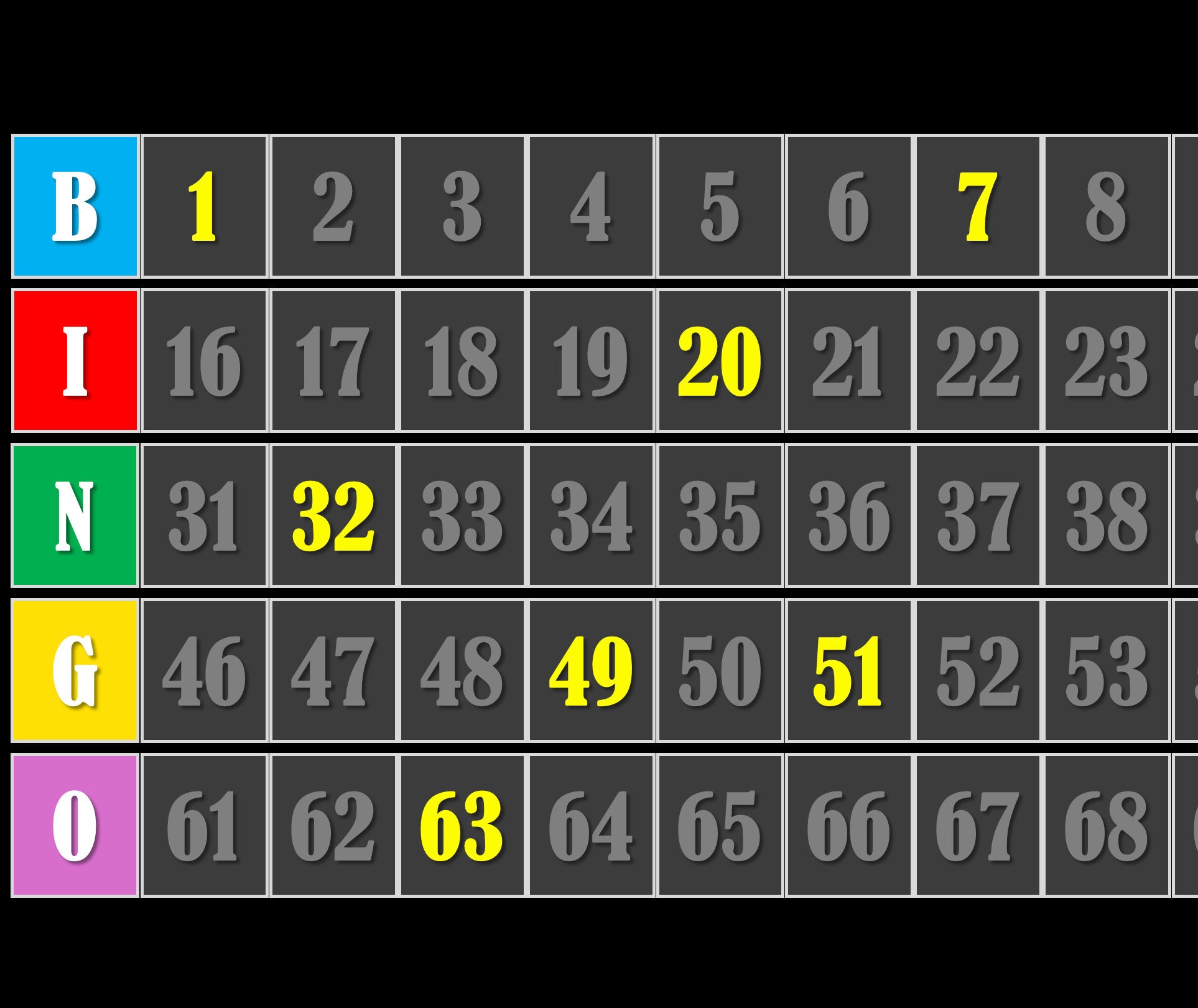 Bingo Caller Display 1-75 Game - Powerpoint - Etsy