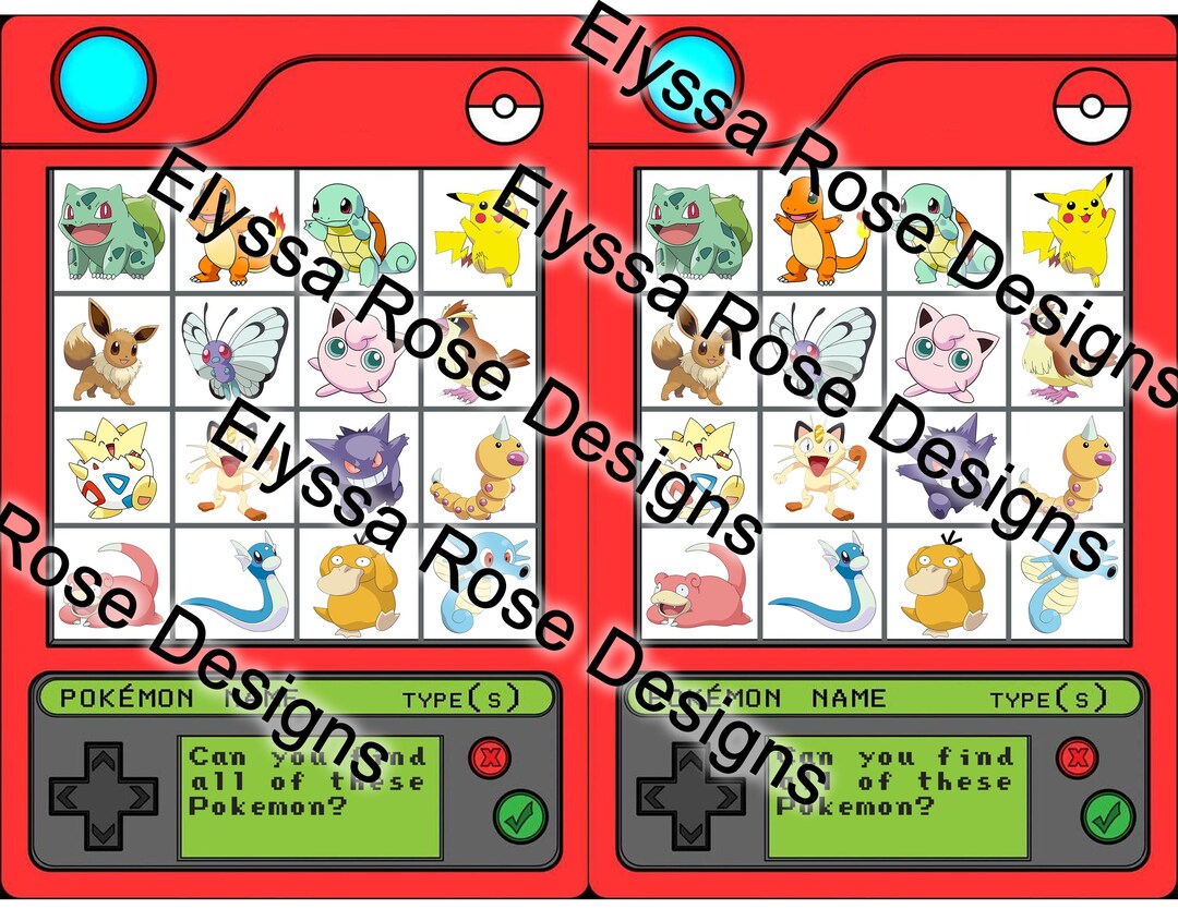 Pokémon Scavenger Hunt PRINTABLE, Seek and Find Game - Etsy