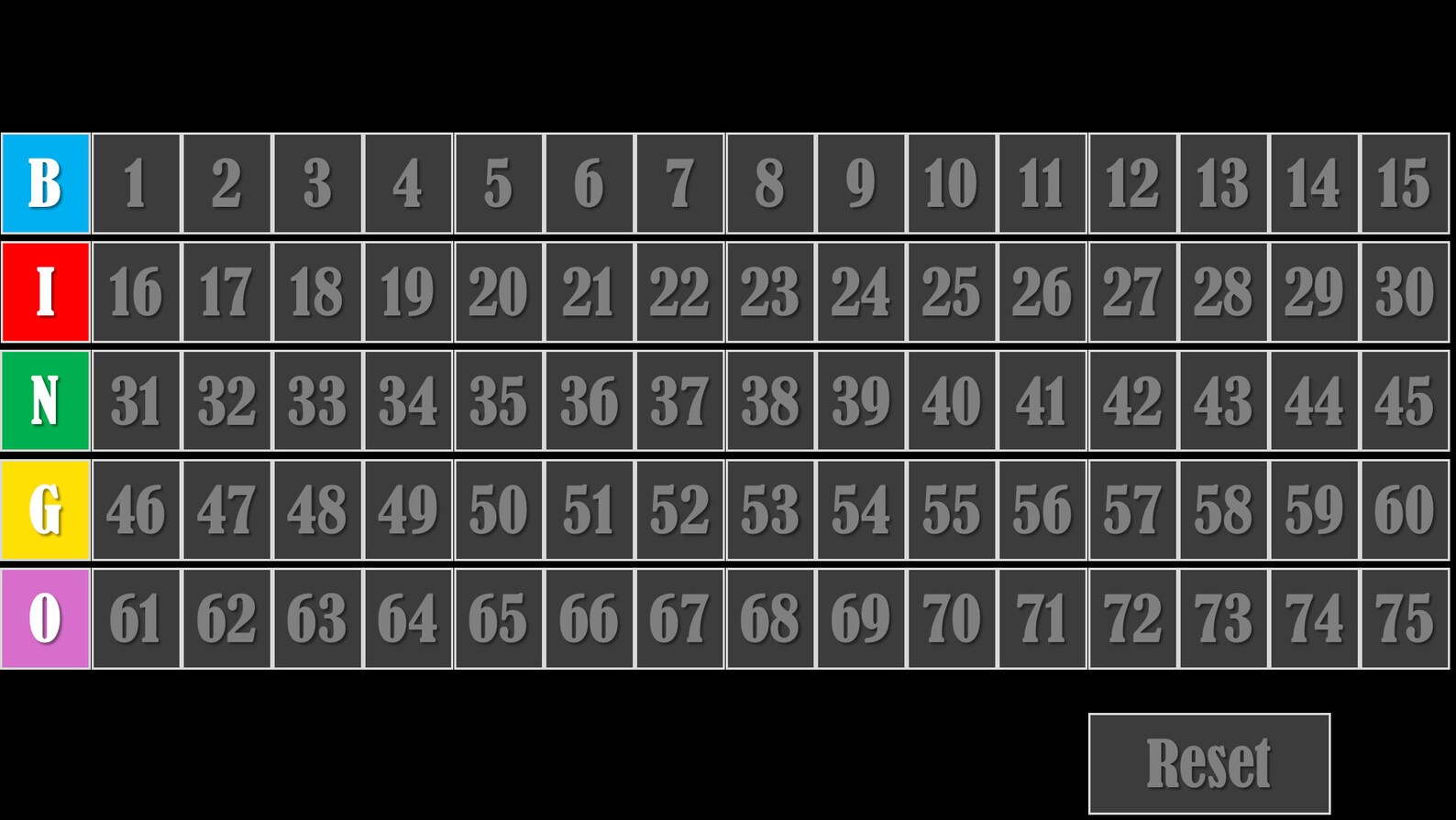 Bingo Caller Display 1-75 Game - Powerpoint - Etsy