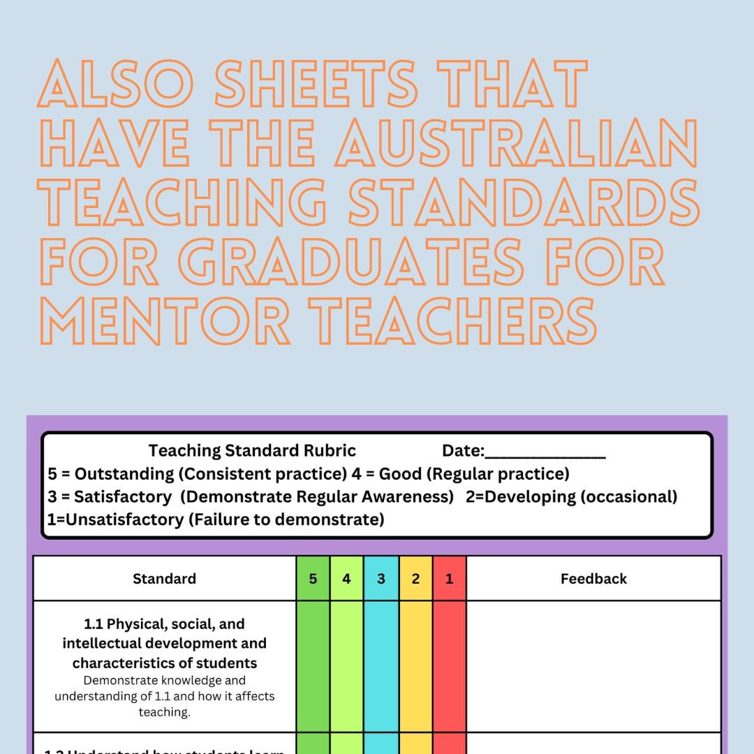 Lesson Observation Feedback Sheet - Etsy