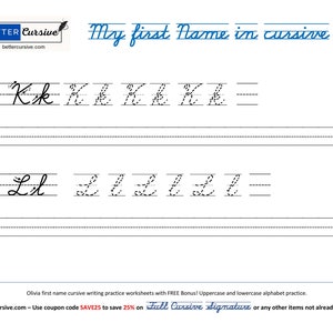 Write Olivia in Cursive. Download and Print as Often as You Like ...