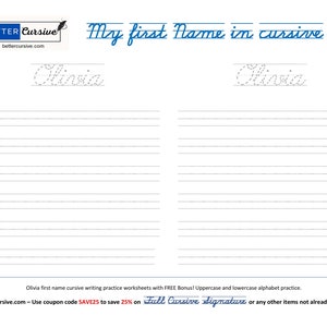 Write Olivia in Cursive. Download and Print as Often as You Like ...