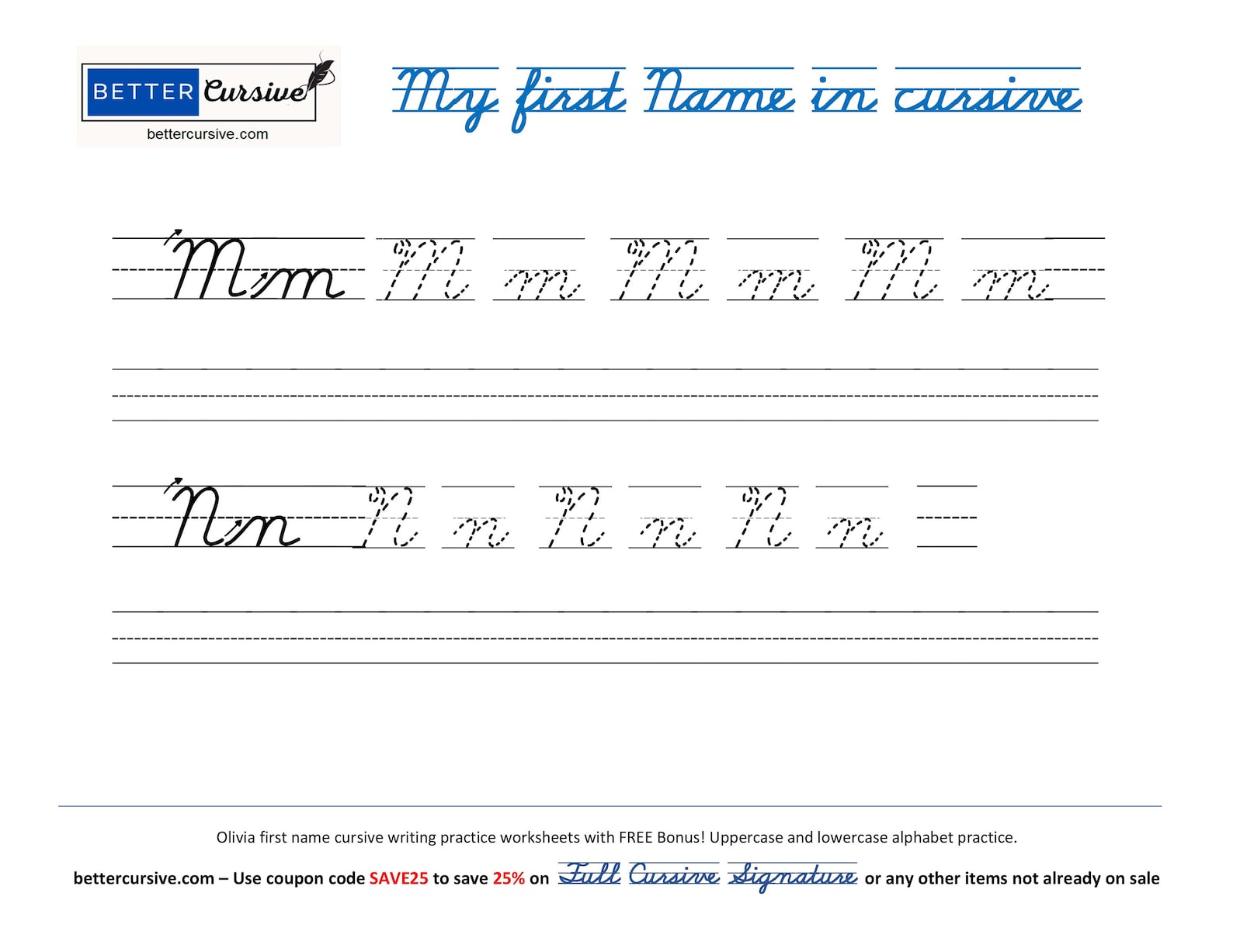 Write Olivia in Cursive. Download and Print as Often as You Like ...