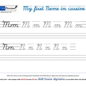 Write Olivia in Cursive. Download and Print as Often as You Like ...