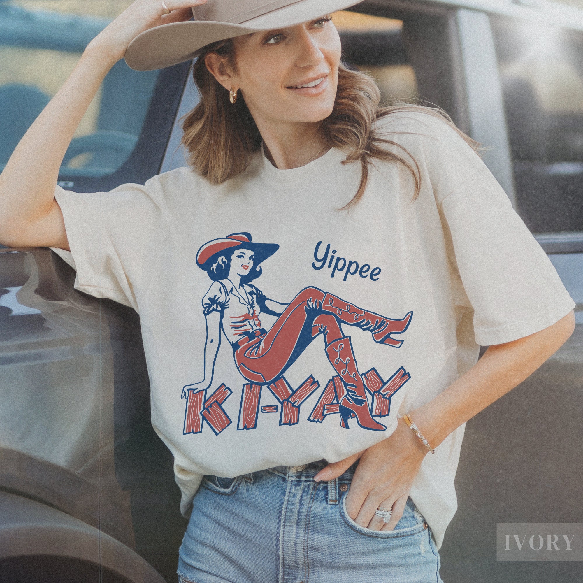 Vintage Cowgirl Yippee Ki Yay Tshirt Retro 50s Country Western ...