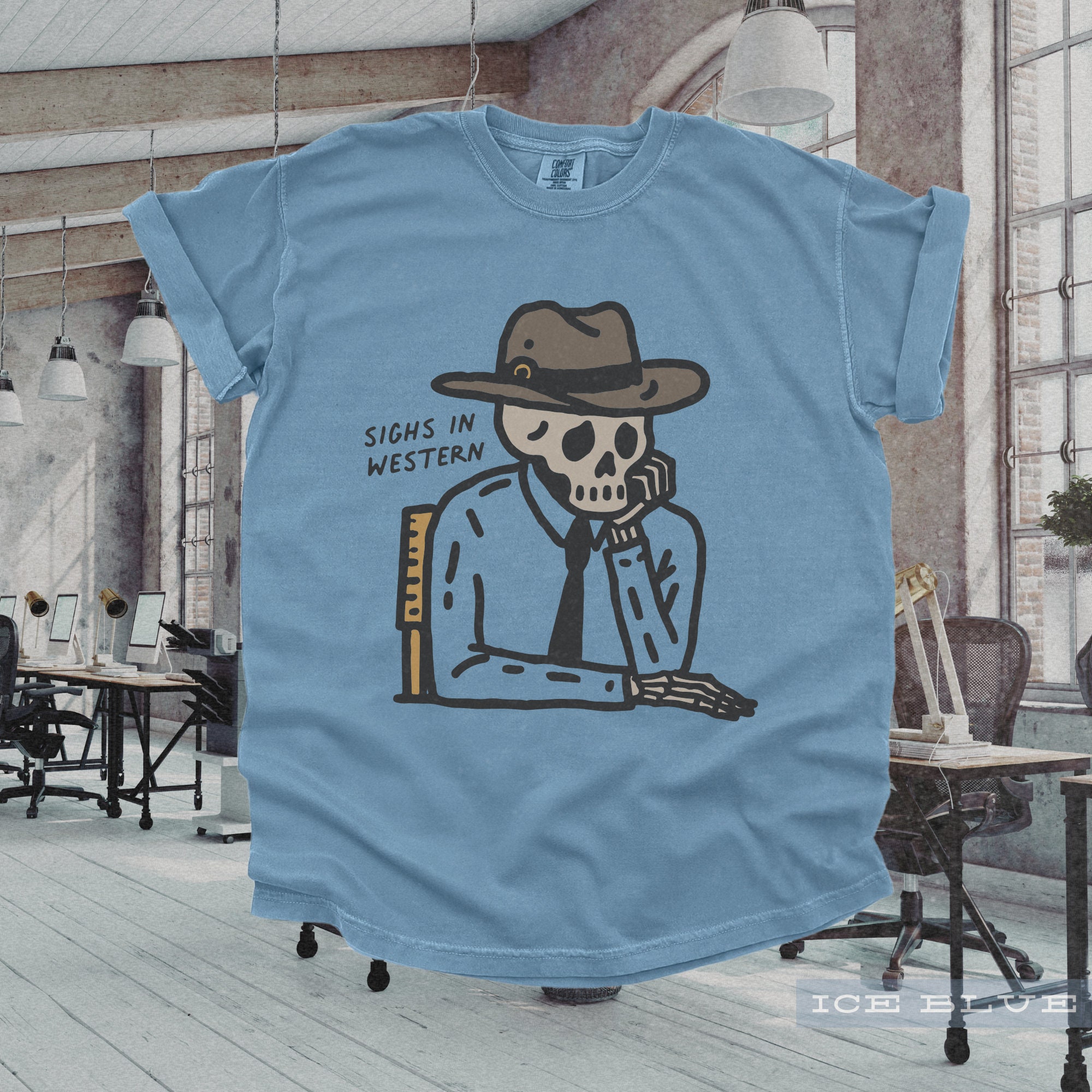 Vintage Sad Office Cowboy Tshirt Retro Country Western T-shirt, 90s Y2K ...