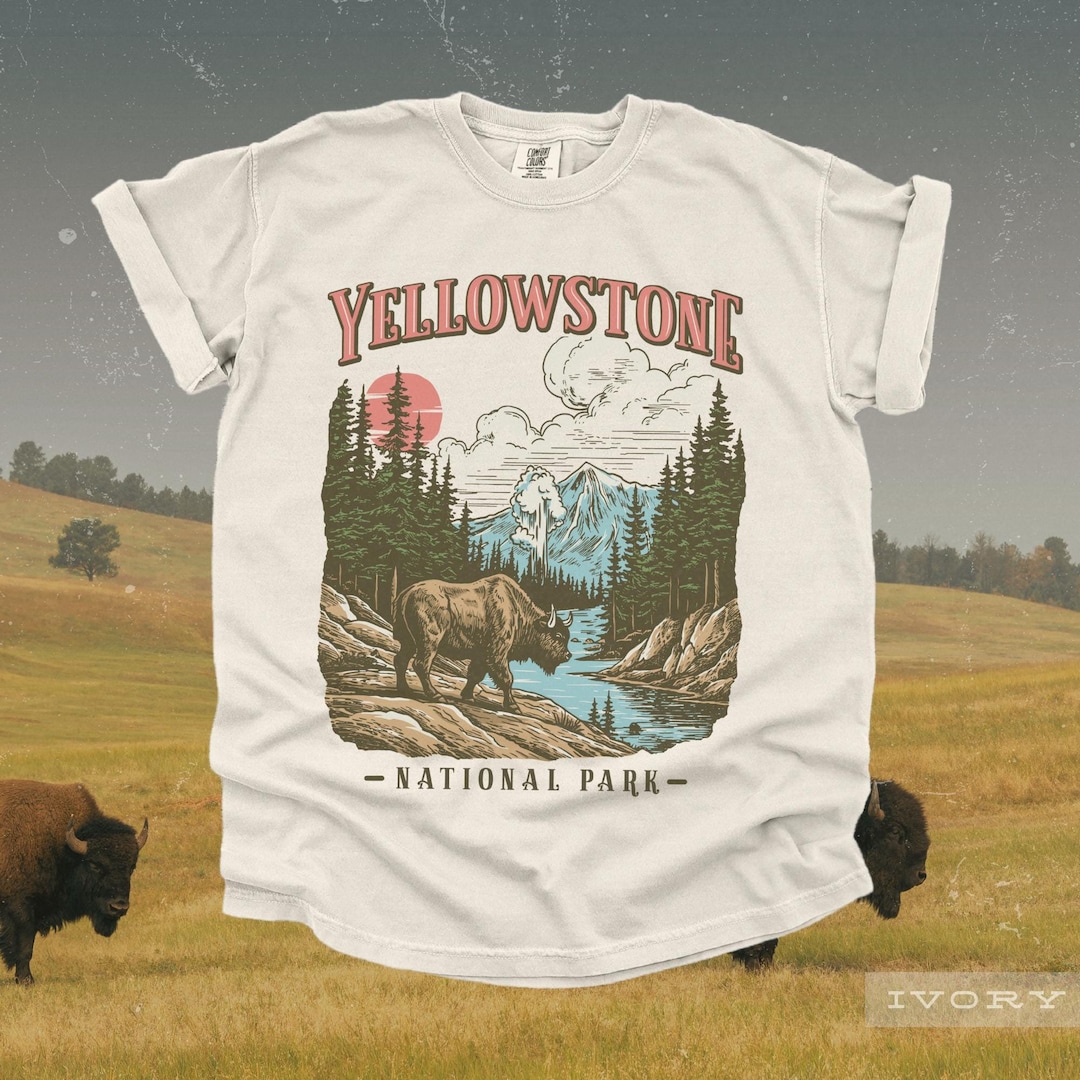 Vintage Yellowstone National Park Tshirt | Retro US Parks Tee Shirt ...
