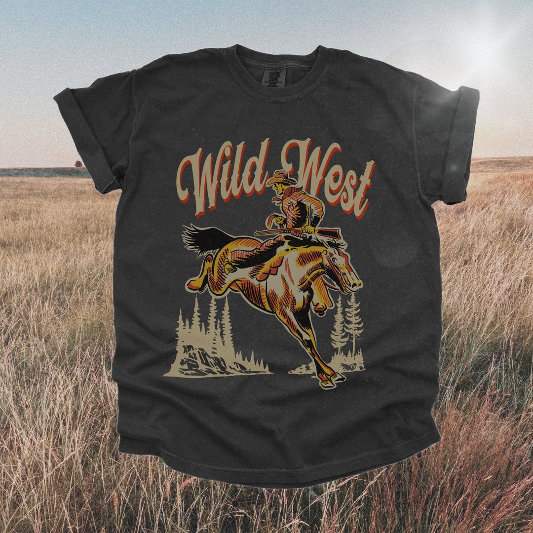 Vintage Wild West Tshirt | Retro Desert Shirt, 1950s Aesthetic, Country Western Cowgirl Party T ...