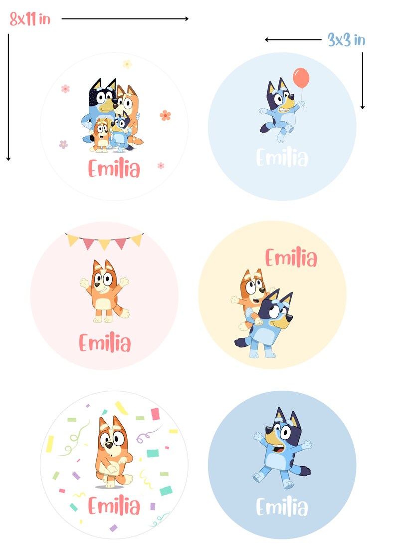 Bluey Birthday Party Kit - Printable Invite, Banner, Thank You Tags - Etsy