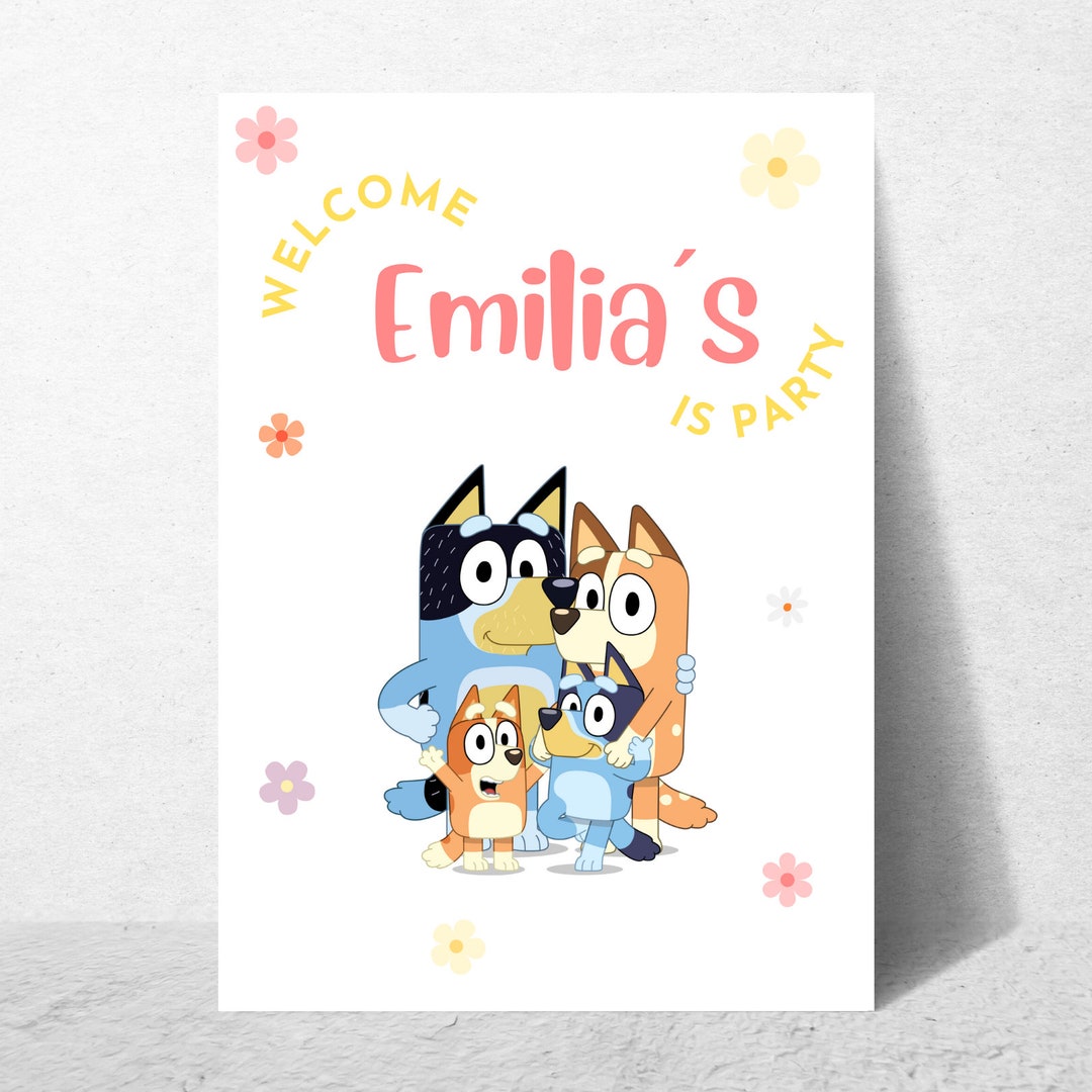 Bluey Birthday Party Kit - Printable Invite, Banner, Thank You Tags - Etsy