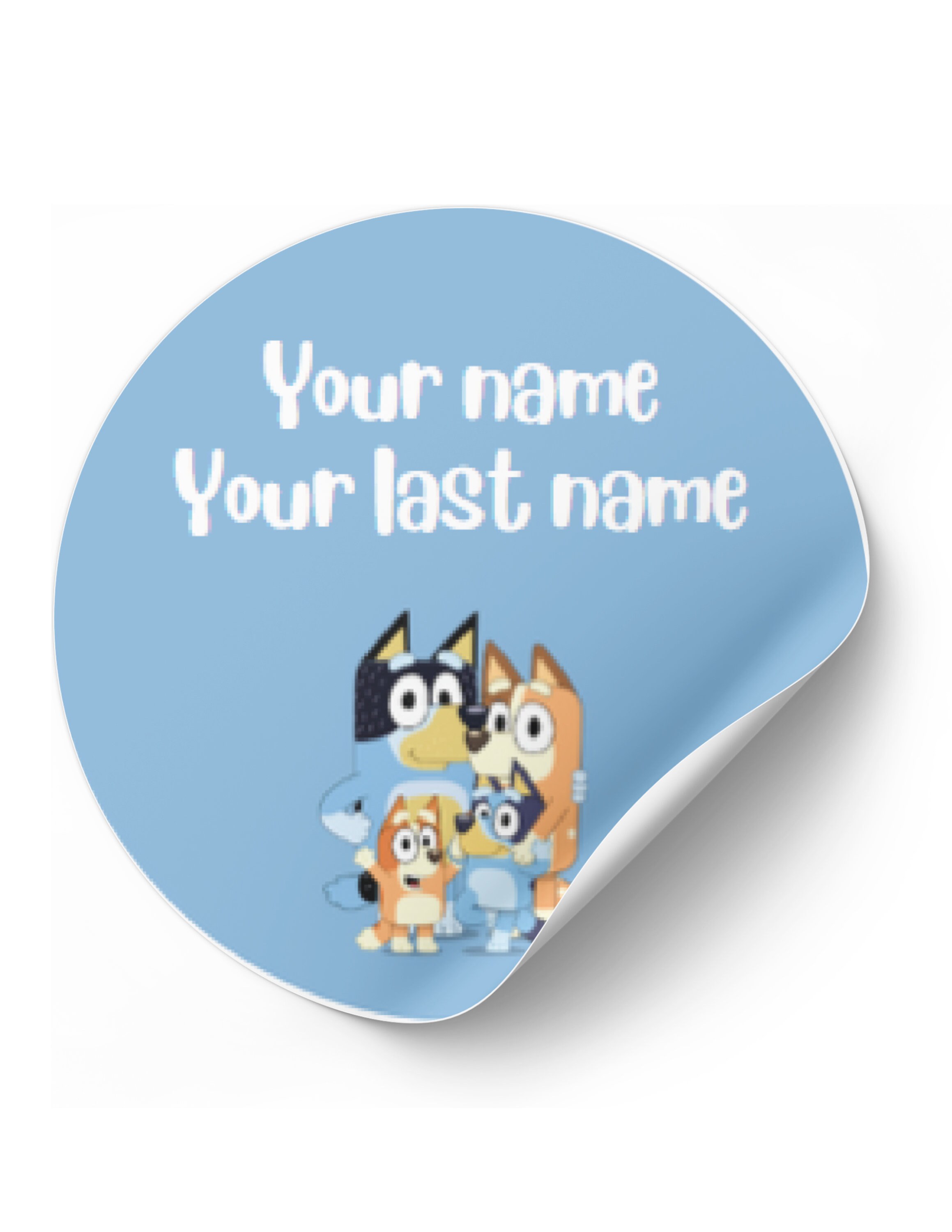 159 Bluey School Labels - Editable & Printable Tags for Kids’ Supplies ...