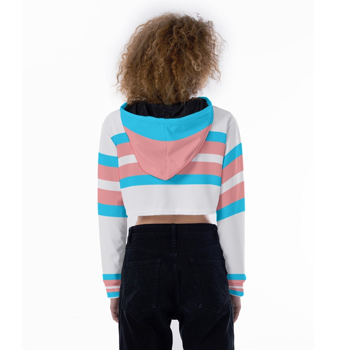 Transgender Crop Top Hoodie Crop Long Sleeve Summer Drawstring Hoodie ...