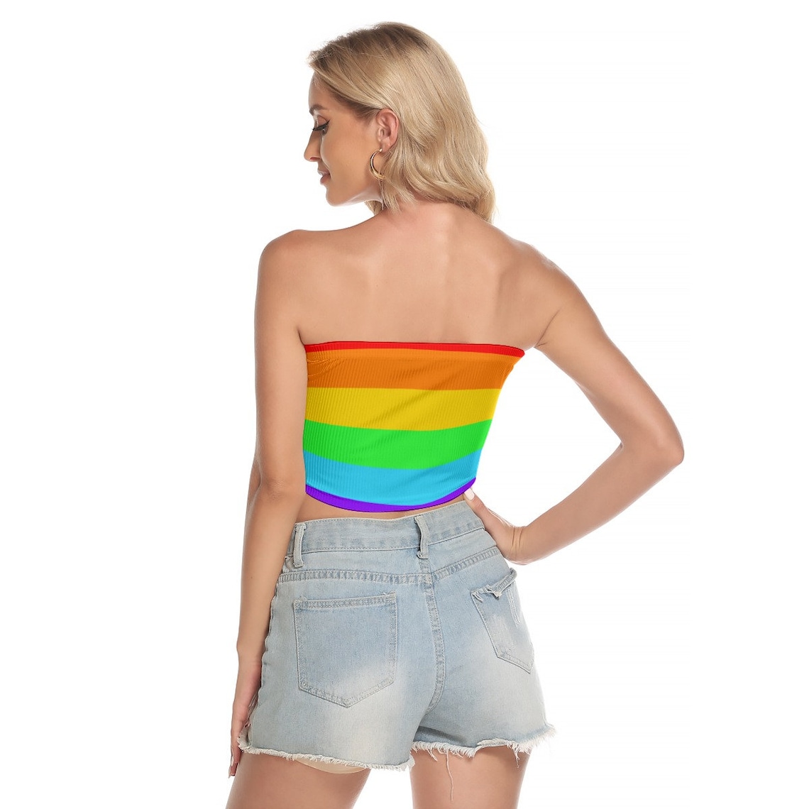 Pride Rainbow Tube Top Crop Top Summer Top Tube Tee Cropped Tube Top ...