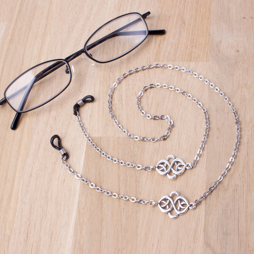 Silver Eyeglasses Chain Elegant Knot Link Glasses Chain Everyday ...