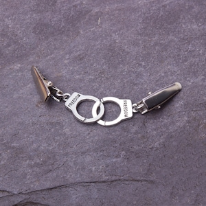 Handcuffs Cardigan Clip Chain Silver Freedom Handcuff Sweater Clip ...