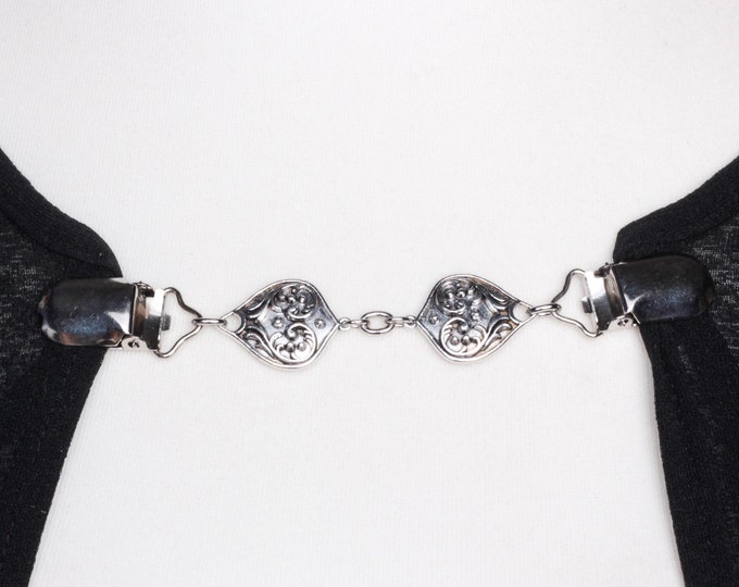 Sweater Clips - Silver Elegant Cardigan Clip | Shawl or Pashmina Clip ...