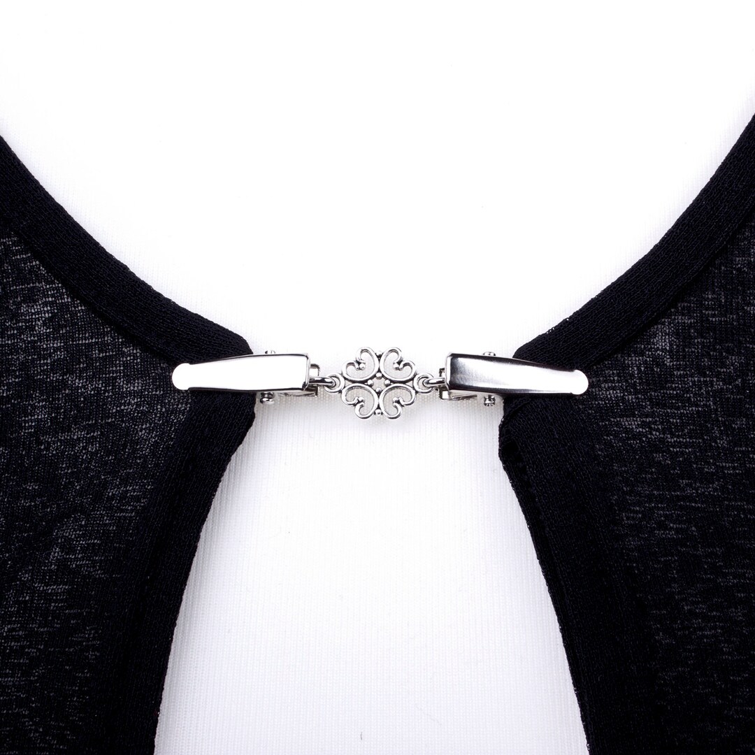 Sweater Clips Silver Elegant Link Cardigan Clip Shawl Chain Pashmina ...