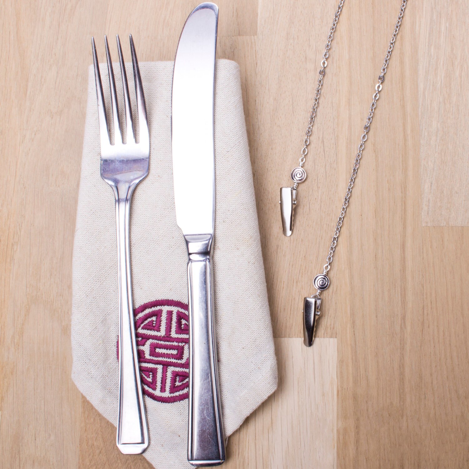 Napkin Clips Tibetan Spiral Oval Link Napkin Chain - Etsy UK