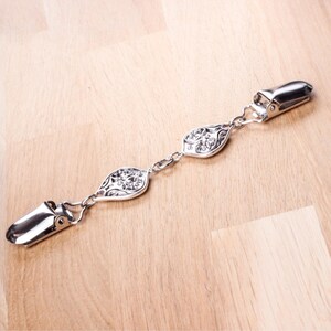 Sweater Clips - Silver Elegant Cardigan Clip | Shawl or Pashmina Clip ...