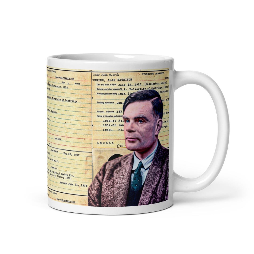 Alan Turing Mug #1 / Princeton University Report - Etsy